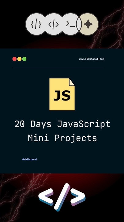20 Days JavaScript Mini Projects (Day 4) #shorts #youtubeshorts #ridbharat - YouTube