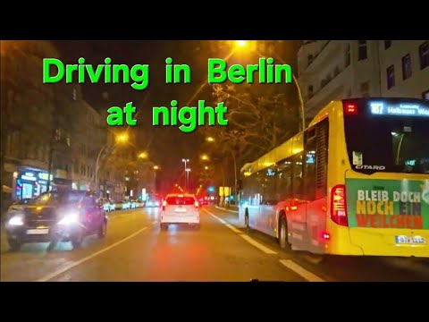 Driving in Berlin at night [4K] ASMR | relax - YouTube