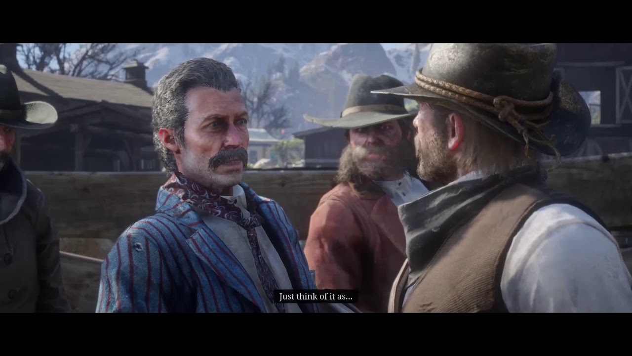 RDR2 Arthur teases John for not knowing how to swim - YouTube