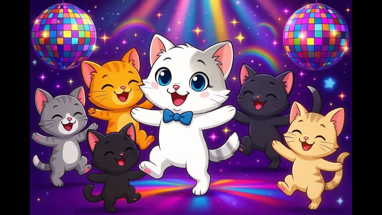 Kitty Dance Party - Cute Disco Cat for kids - YouTube