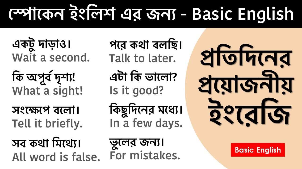 Basic Sentences for Everyday Life - Daily useful english sentences ...