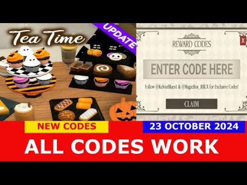 *NEW CODES* Tea Time || ROBLOX Dessert Buffet | ALL CODES | OCTOBER 23 ...