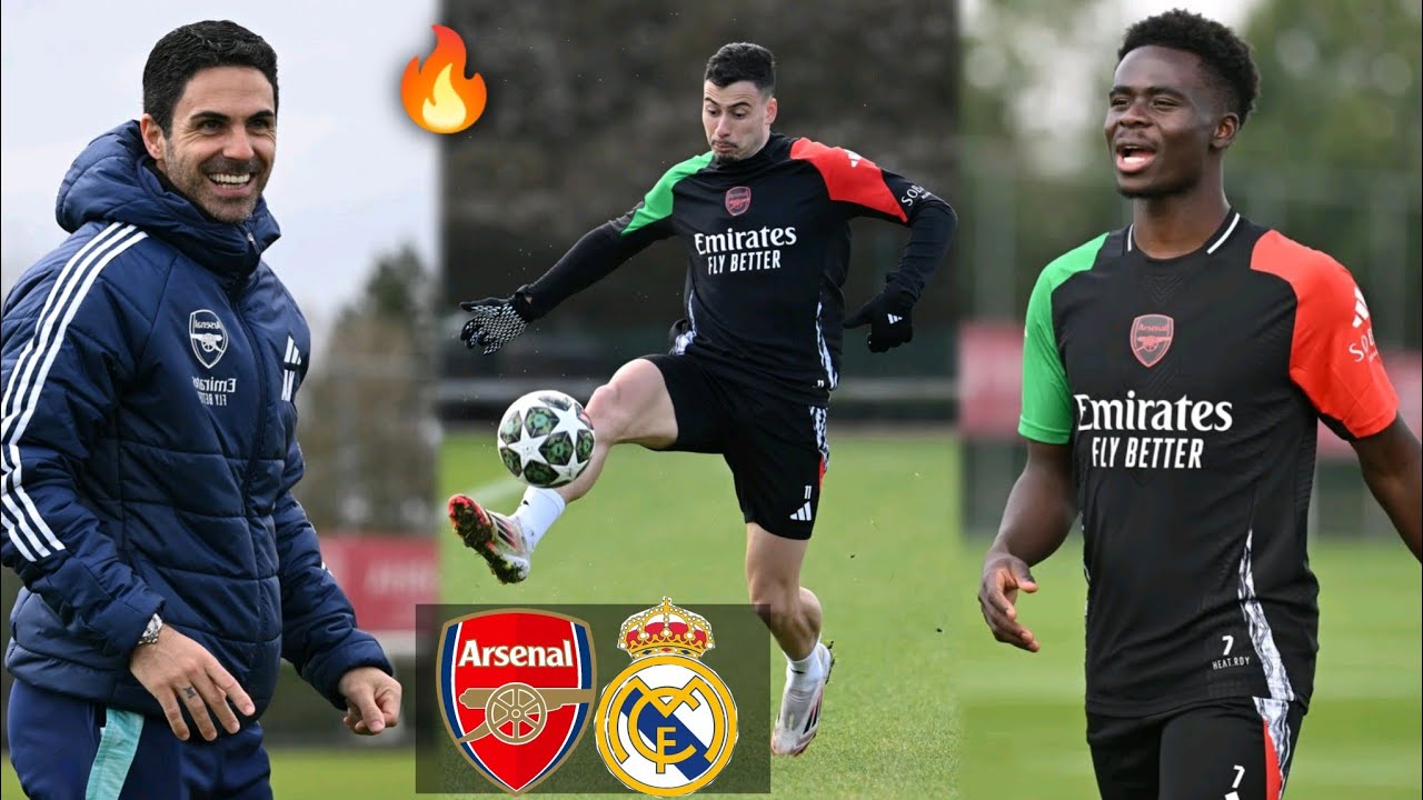 INSIDE TRAINING | Arsenal Final push Ahead of Real Madrid UCL Clash📍 ...
