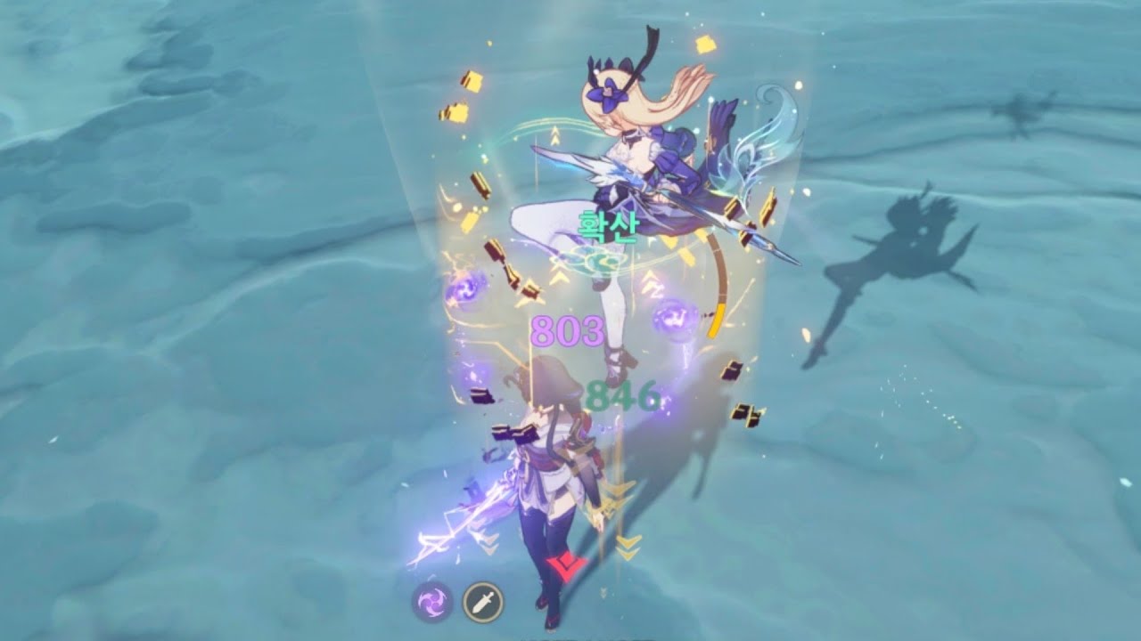 [원신] 낙공 피슬 쇼군 1페컷하기 [명함 한운] / Fischl & C0 Xianyun plunge team Raiden ...