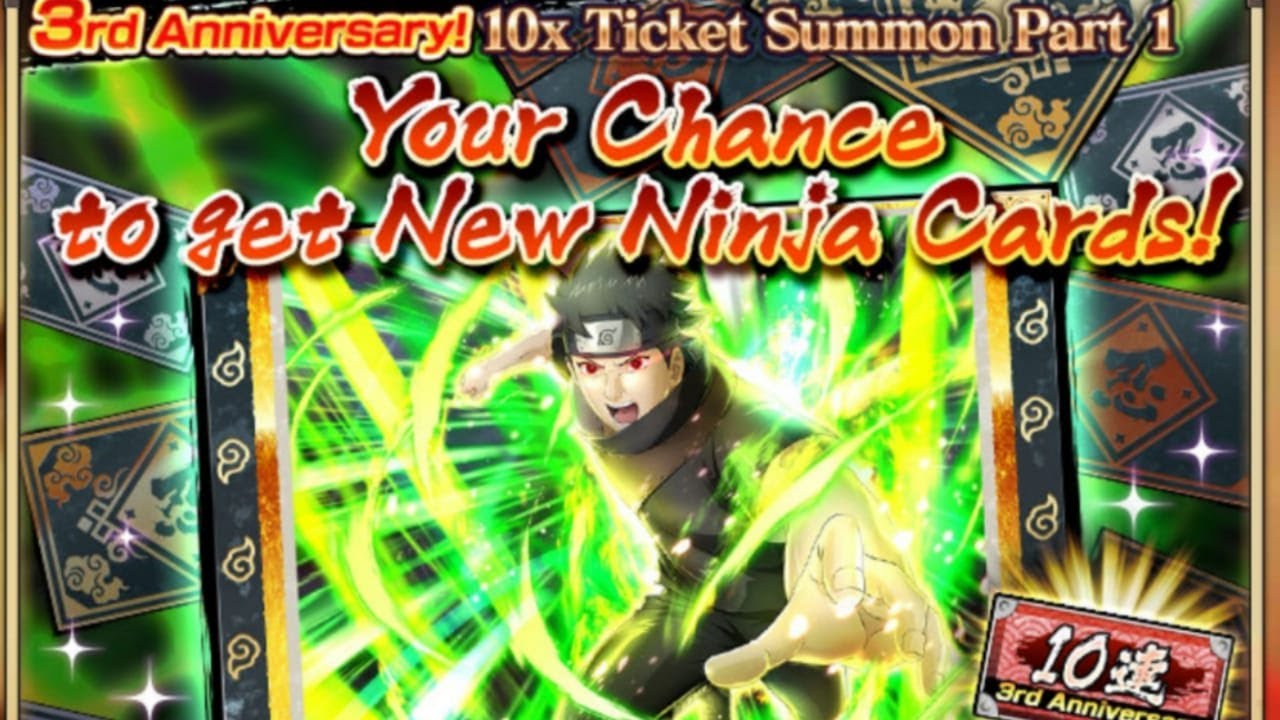 3rd Anniversary Tickets Summon | Naruto X Boruto Ninja Voltage ...