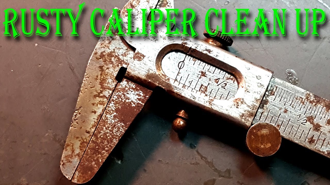 Cleaning Up a Rusty Vintage Caliper with a Dremel - YouTube