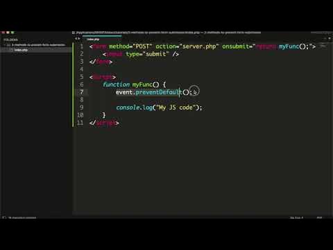 2 methods to prevent form from submission - HTML & Javascript - YouTube