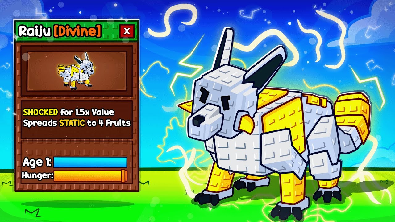 The RAIJU Pet Gives NEW STATIC Mutation on Grow a Garden (Better Than ...