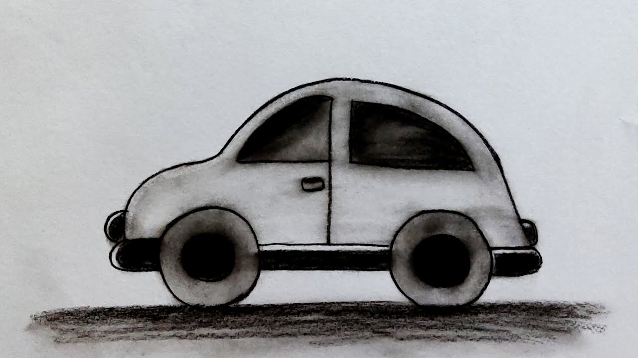 How to Draw Car Drawing, Easy Car Drawing For Beginners, Pencil Drawing ...