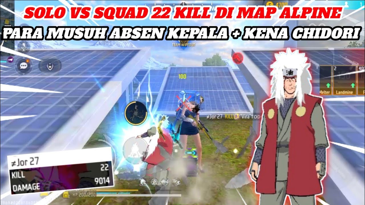 BARU DAPET BUNDLE JIRAIYA LANGSUNG SOLO SQUAD BAR-BAR BOOYAH 22 KILL ...