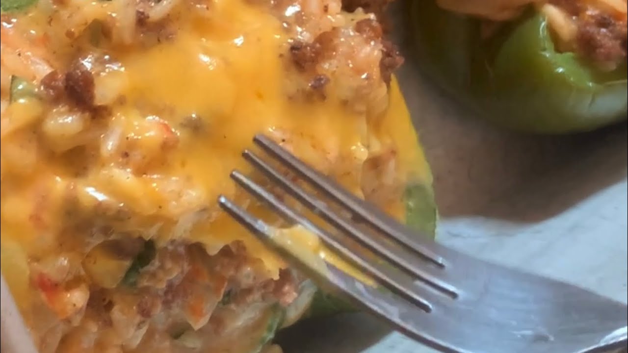 “garden fresh” STUFFED green peppers - YouTube