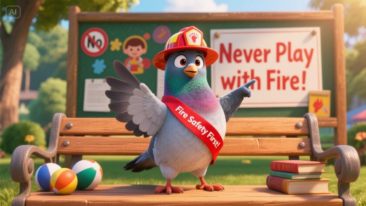 🔥 Never Play with Fire! Fire Safety Song for Kids 3D Pixar Style with ...