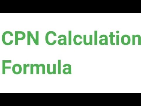 CPN Calculation Formula. - YouTube