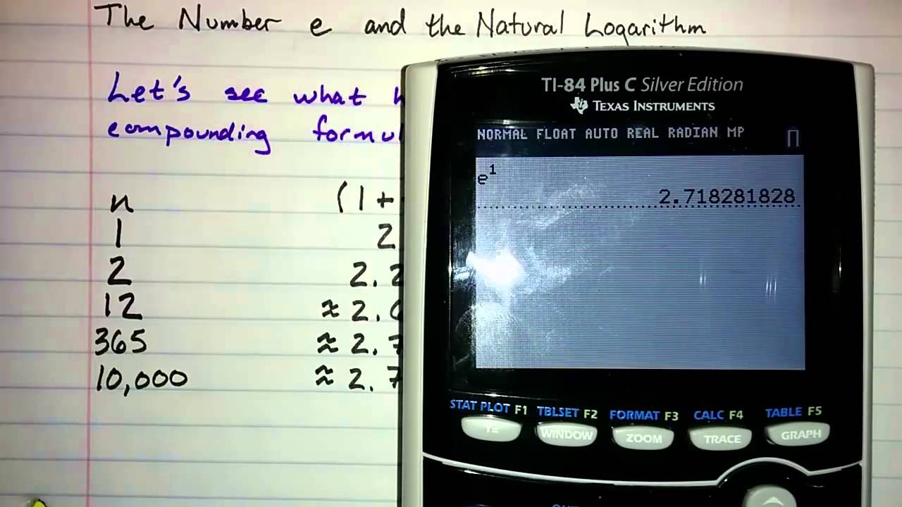 6.5.1 - The Number e and the Natural Logarithm - YouTube