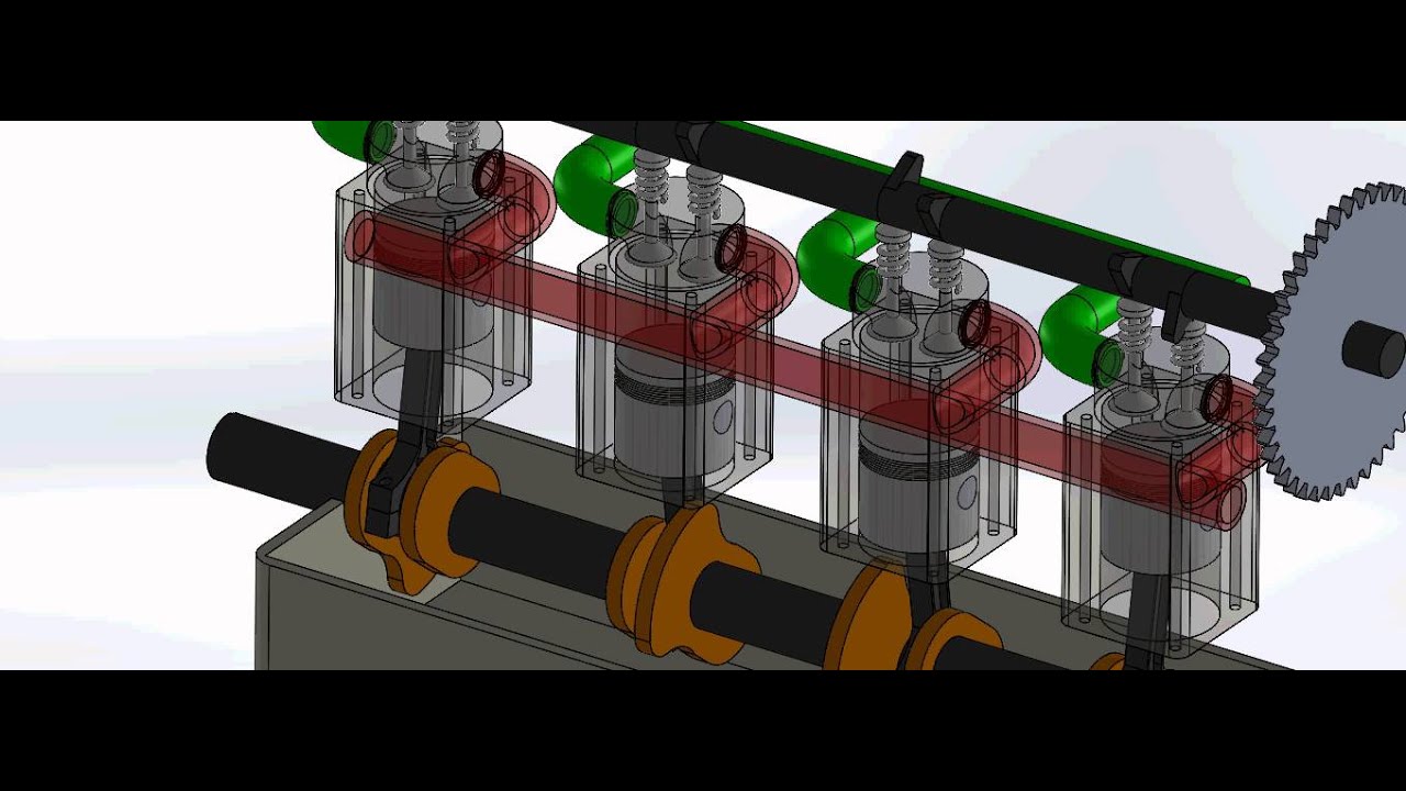 CAD Model of IC Engine - YouTube