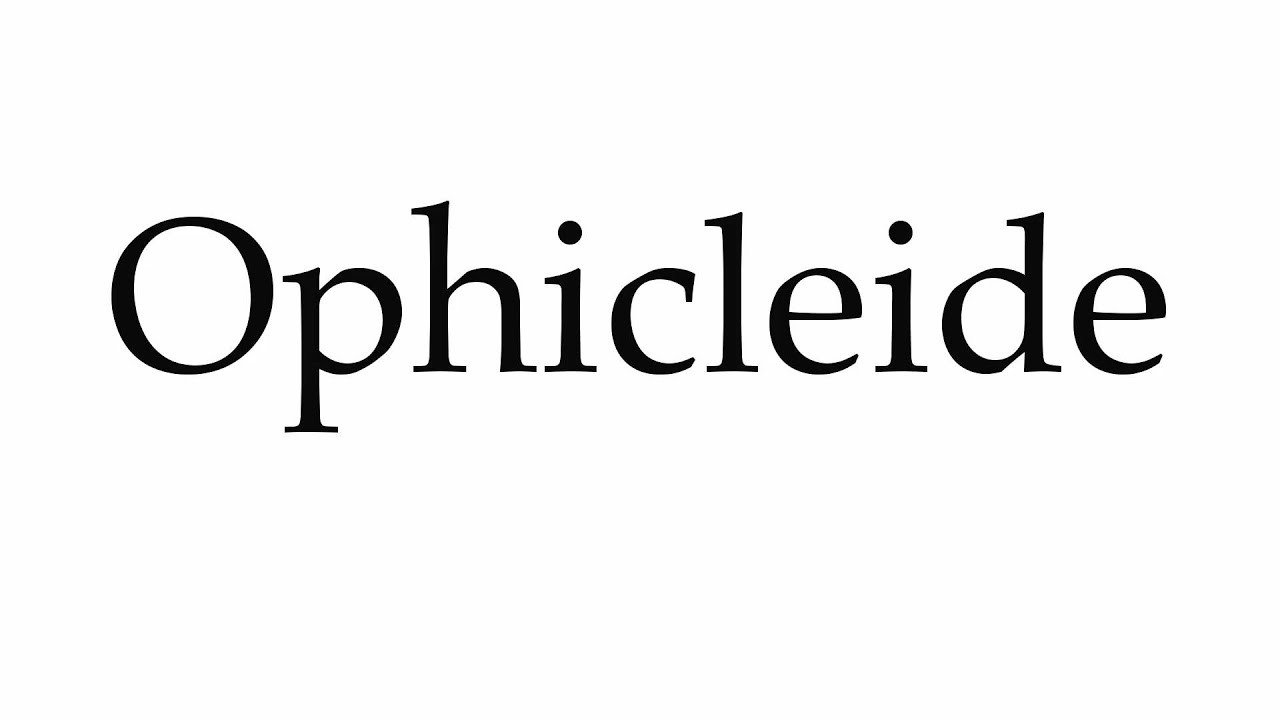 How to Pronounce Ophicleide - YouTube