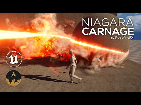 Niagara Carnage 5.8 Teaser: Car Crash Real-Time VFX, Bullet Hits, Crowds, Metal Bending, Heat Laser