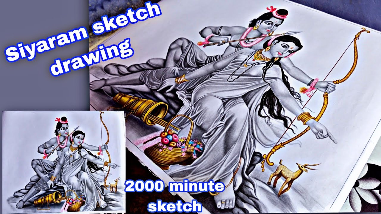 Siyaram sketch drawing #ramnavami ️2000 minut hard work - YouTube