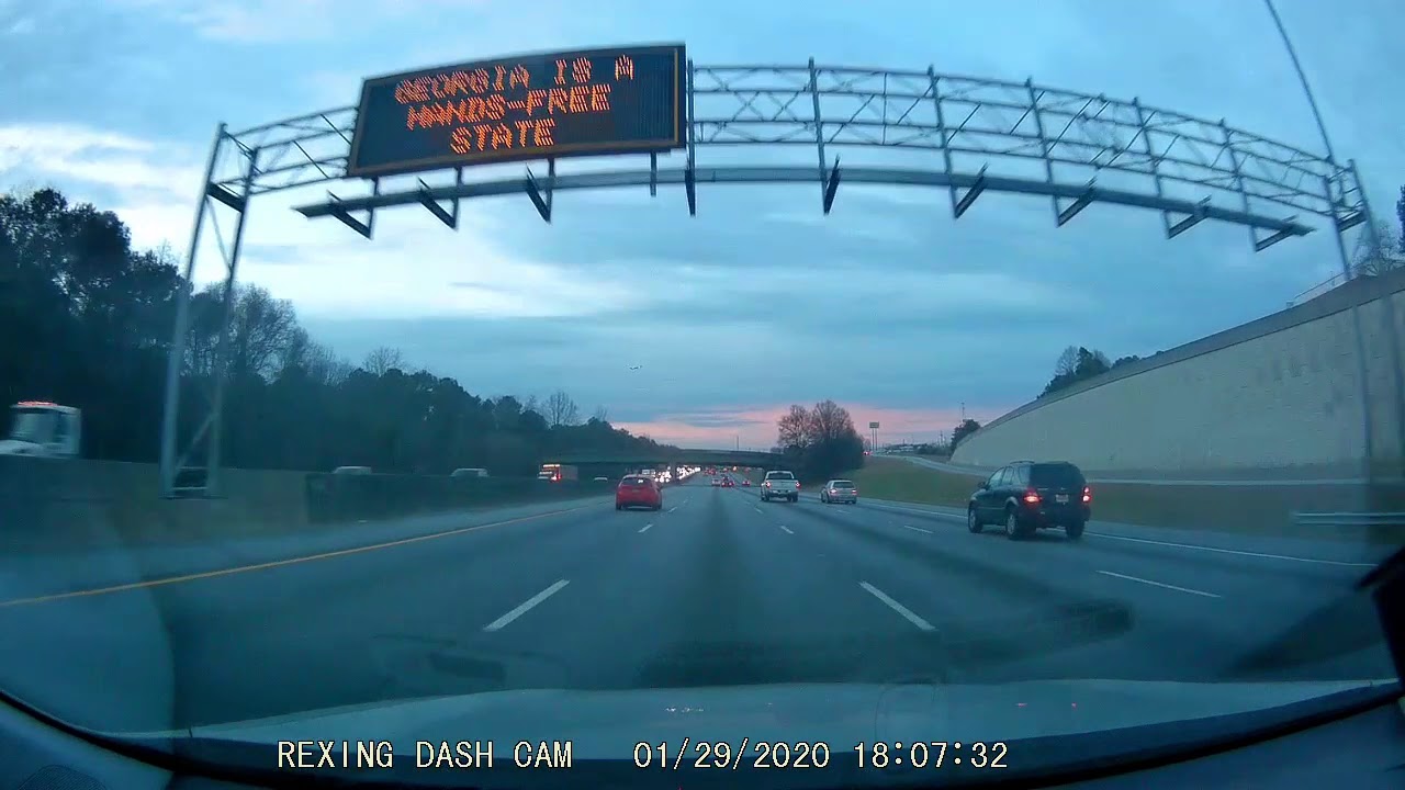 I-75 North Driving Through Atlanta Georgia During Rush Hour. - YouTube
