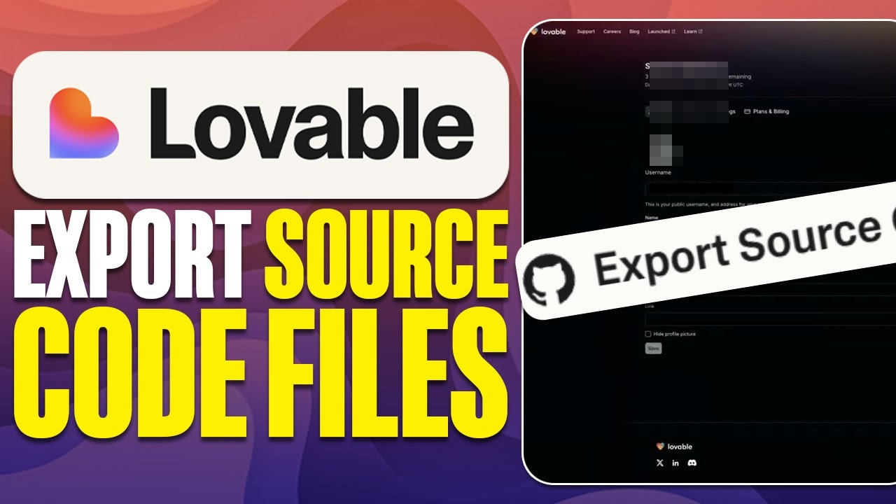 How To Export Source Code Files From Lovable.dev (2025) - YouTube