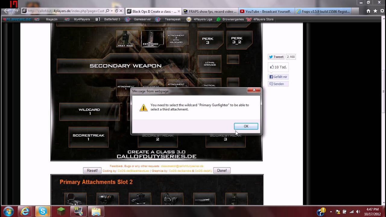 Call of Duty Black Ops 2 Create a Class - YouTube