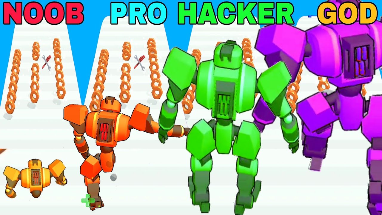 Robot Runner in NOOB VS PRO VS HACKER VS GOD @playgame24dia - YouTube