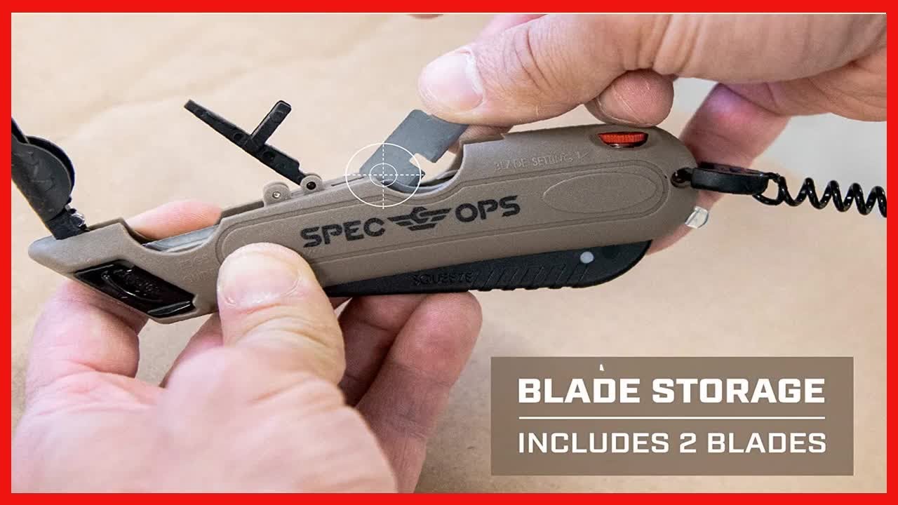 Spec Ops Tools Safety Knife Box Cutter, Includes Holster & Lanyard, 3% ...