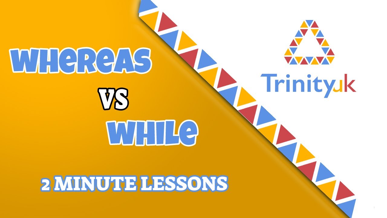 DO I USE WHEREAS or WHILE? - YouTube