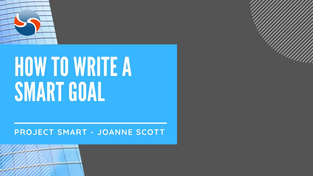 How to Write a Smart Goal - YouTube
