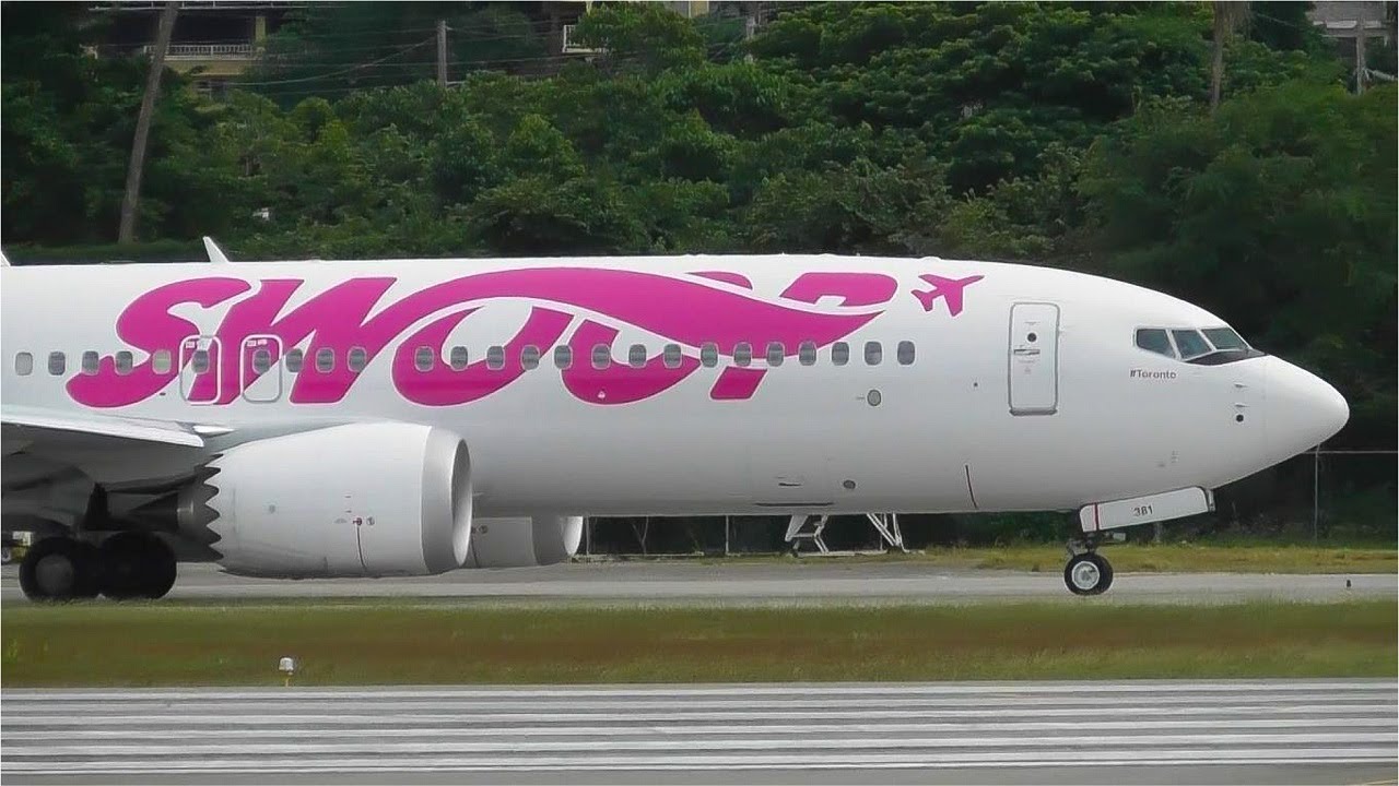 Swoop Airlines Boeing 737 MAX 8 at Montego Bay Sangster Int'l Airport ...