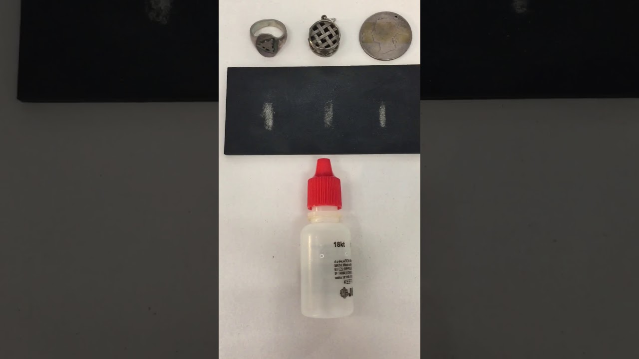 Easiest and fastest way to test for silver or sterling silver - YouTube