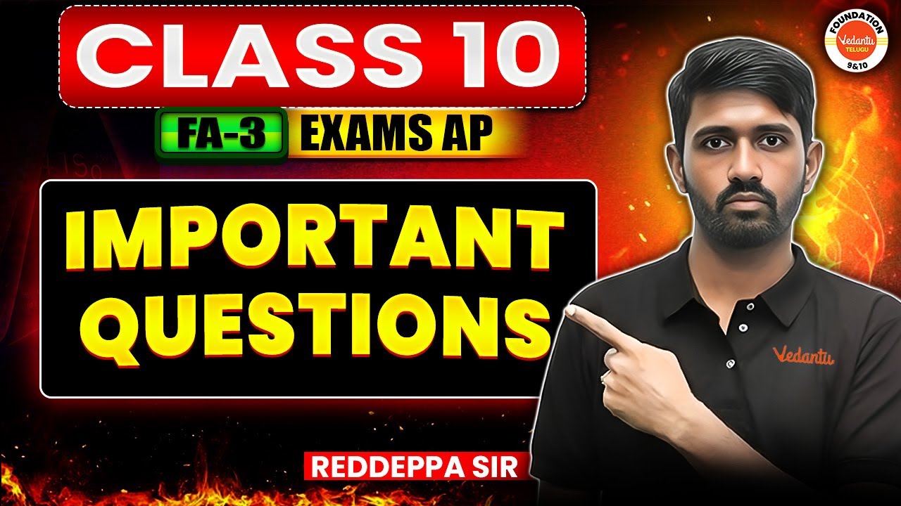 Important Questions for FA3 Exam | Class 10 AP Board | Biology ...