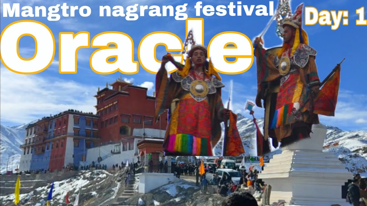 Day:1 Two ORACLE of mangtro Rongtsan Kar&Mar🙏🏻 The Oracle mask dance ...