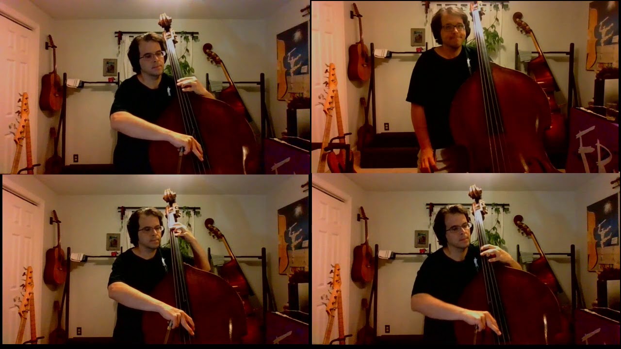 Colin Brumby Suite for 4 double basses, Movement 1 - YouTube