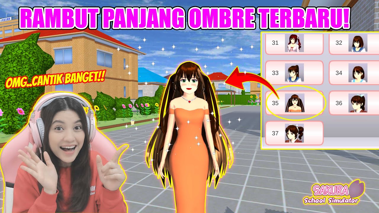 TUTORIAL CARA BUAT RAMBUT PANJANG OMBRE!! CANTIK BANGET!! SAKURA SCHOOL SIMULATOR-PART 970 - YouTube