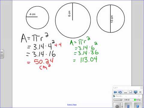 Geometry 8 Area Circle - YouTube