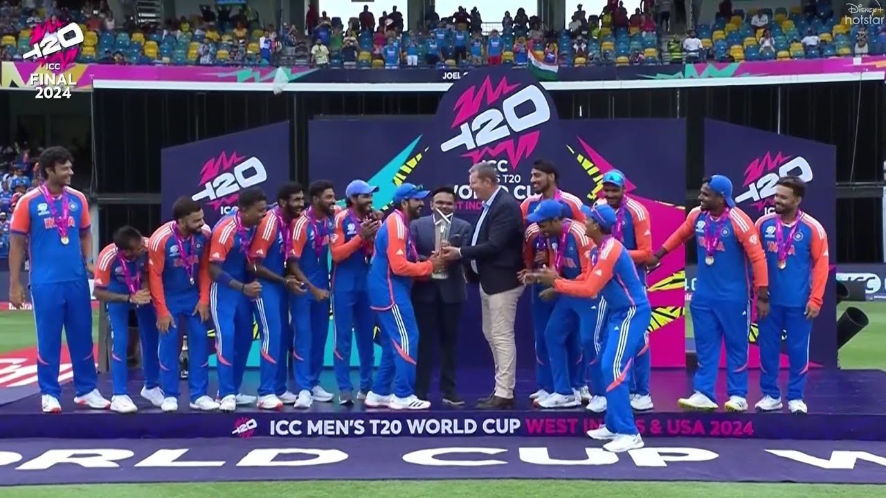 Team India T20 World Cup Trophy Winning Celebration | India Winning ...