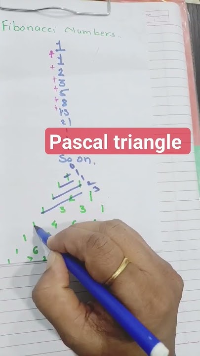 Fibonacci sequence in Pascal's Triangle | Amazing Sequence | My Class My Lecture # ...