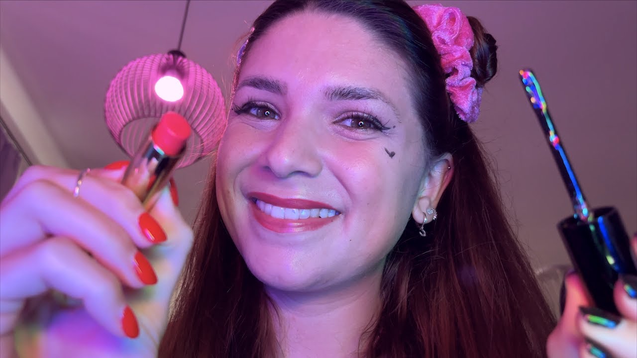 ASMR Beauty Salon - Doing Your Makeup with Lipsticks Up Close (English ...
