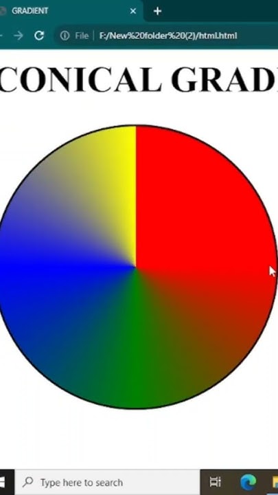CONIC GRADIENT CSS TAG | HOW TO ADD CONIC AND REPEATING CONICAL GRADIENT USING HTML/ CSS URDU ...