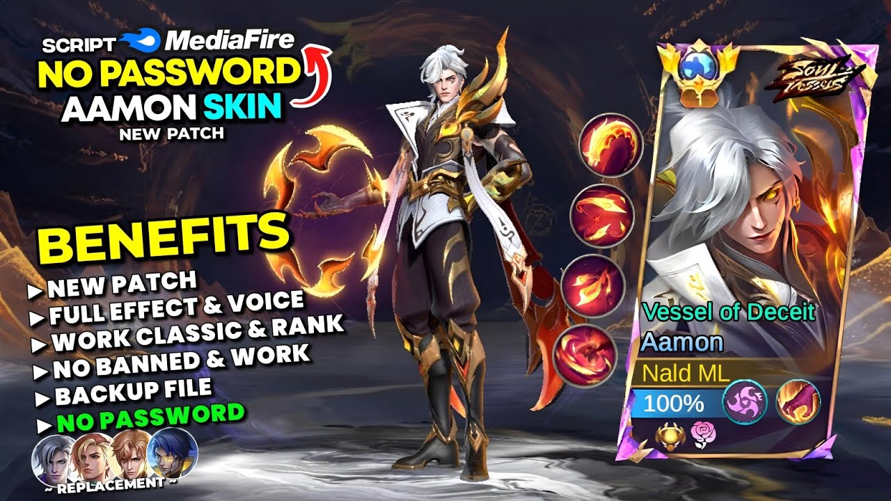 NEW Script Skin Aamon Soul Vessel No Password | Full Effect & Voice ...