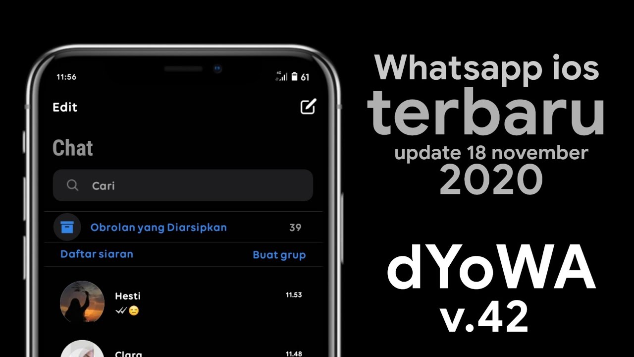 Whatsapp mod ios terbaru 2020 || dYoWA v.8.42 - YouTube