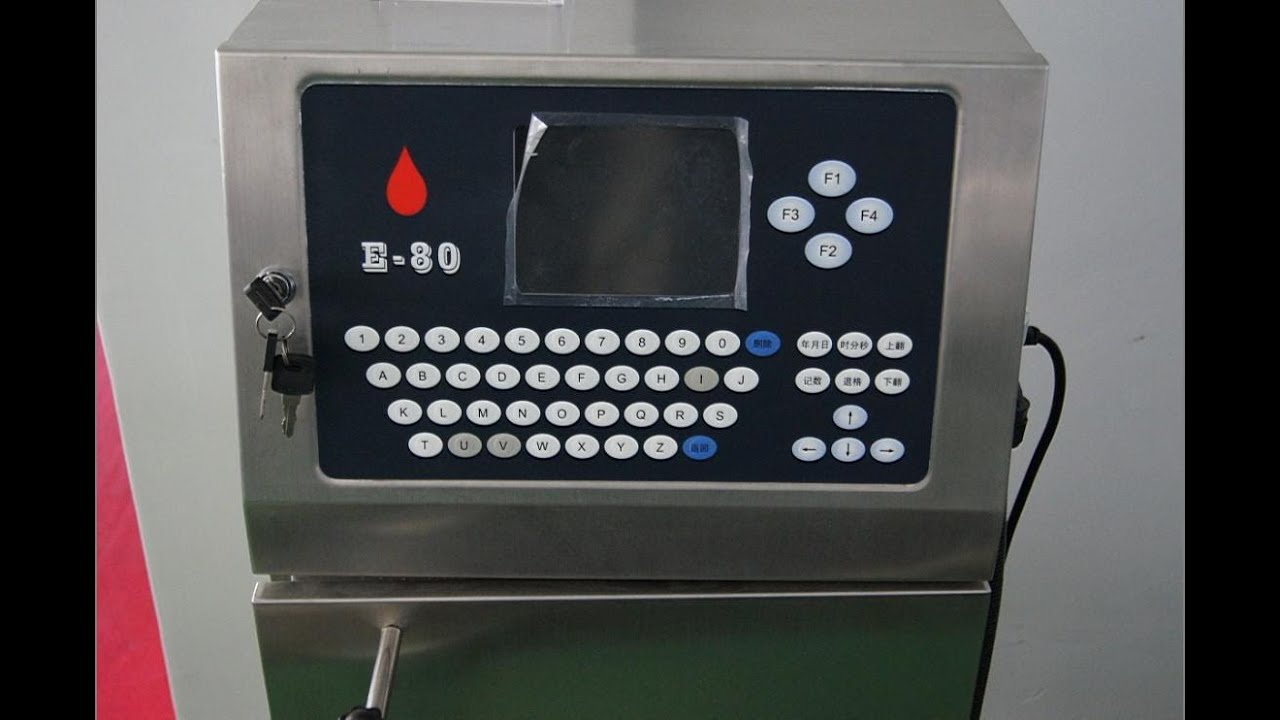 ink injet printer machine automatic with conveyor belt PLC computer ...