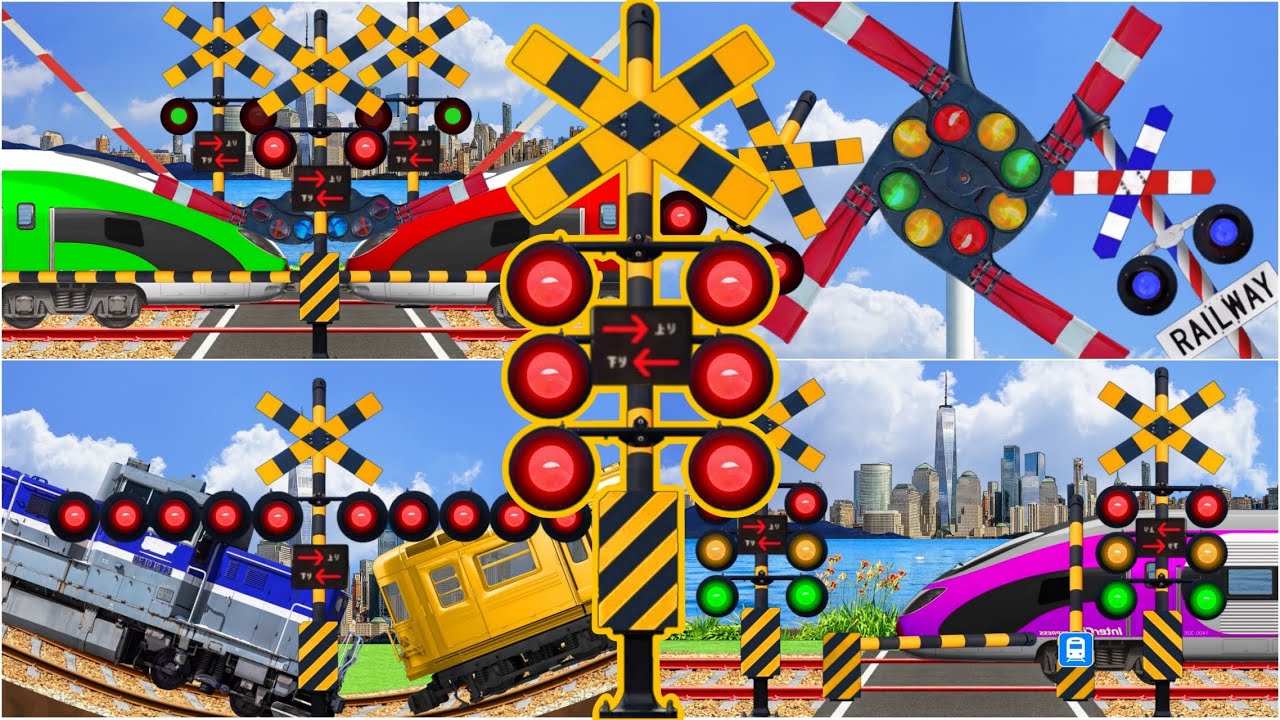 Railroad crossing animation fumikiri anime sign Train vidio 【踏切アニメ】踏切 ...
