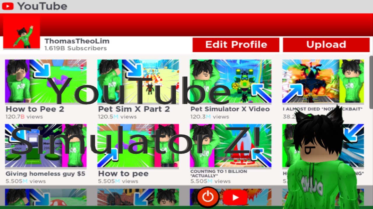 Let's Play YouTube Simulator Z in Roblox! - YouTube