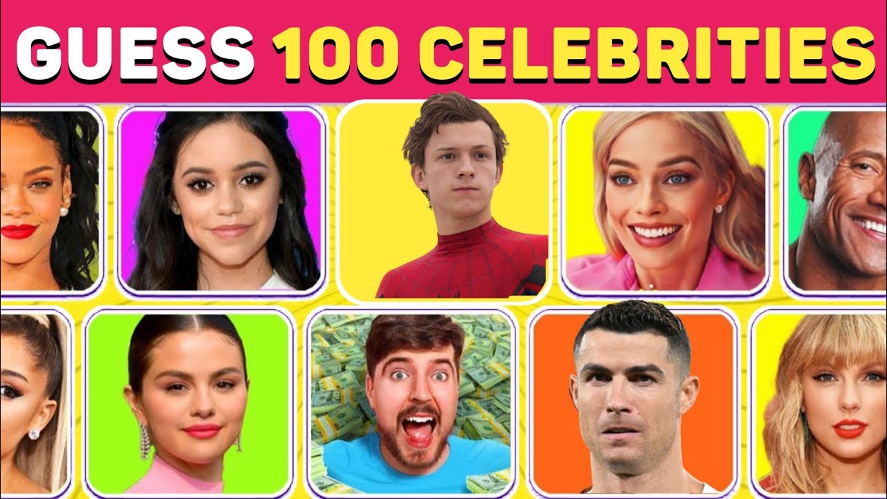 Guess the Celebrity in 3 Seconds | 100 Most Famous People - YouTube