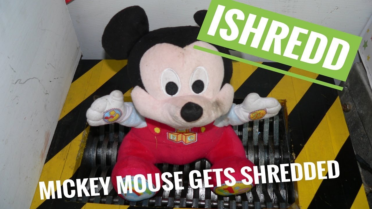 iSHREDD...Mickey and minnie mouse...see the destruction - YouTube