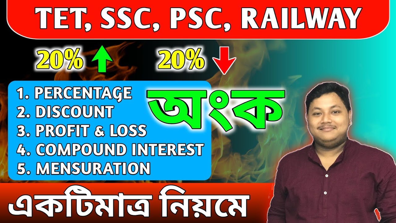 Percentage Tricks বাংলায় | Successive % বৃদ্ধি-হ্রাস শর্টকাট | TET, CGL, WBP, PSC, NTPC Math ...