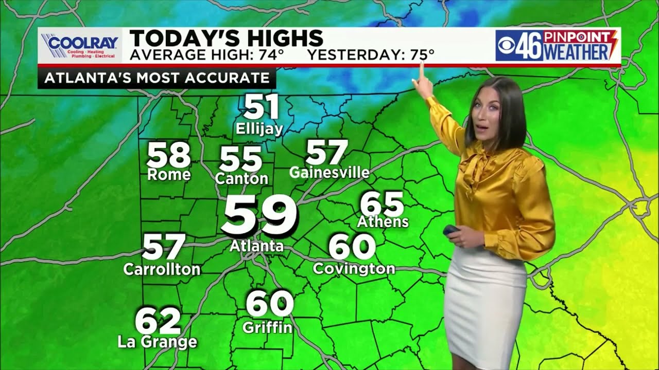 Ella Dorsey in a gold satin blouse - CBS46 Atlanta (4-21-21) - YouTube