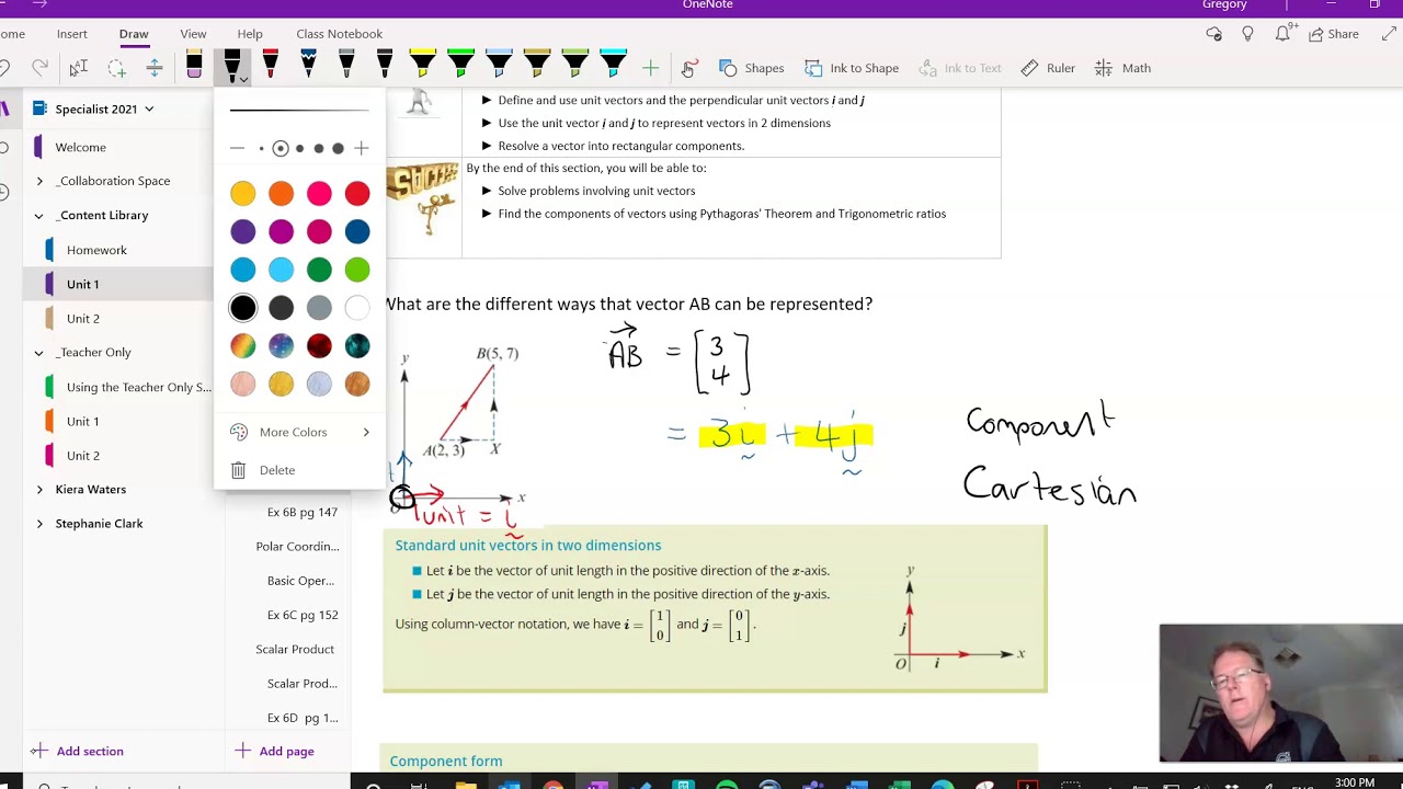 Specialist Maths Unit 1 Topic 2 - Components of Vectors - YouTube